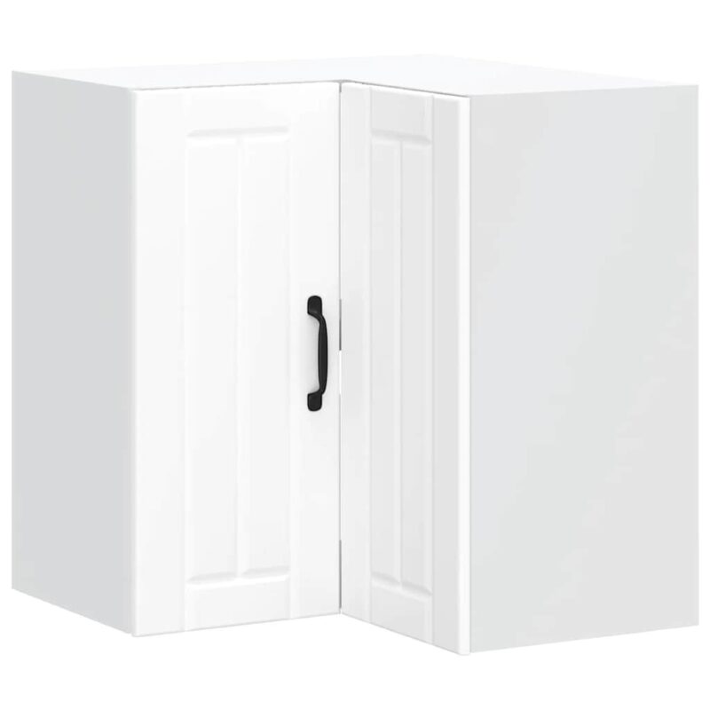 Kitchen Wall Corner Cabinet 57x57x60cm - White - Complete Storage Solutions